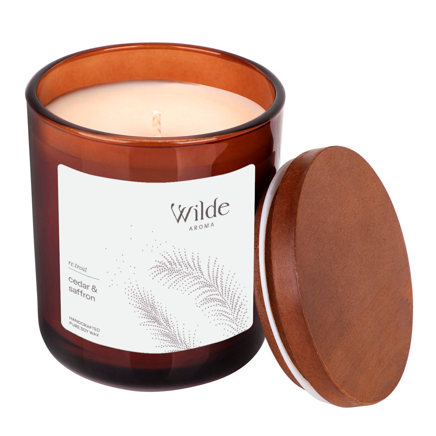 Cedar & Saffron Large Candle – Wilde Aroma